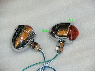 Chrome Chopper Style Turn signals fits Harley Softail Sportster Dyna T ...