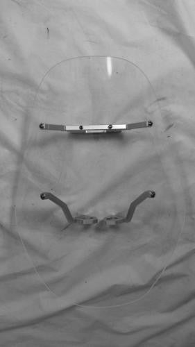 Custom made 22" tall windshield wind shield for Suzuki M109R, clear ...