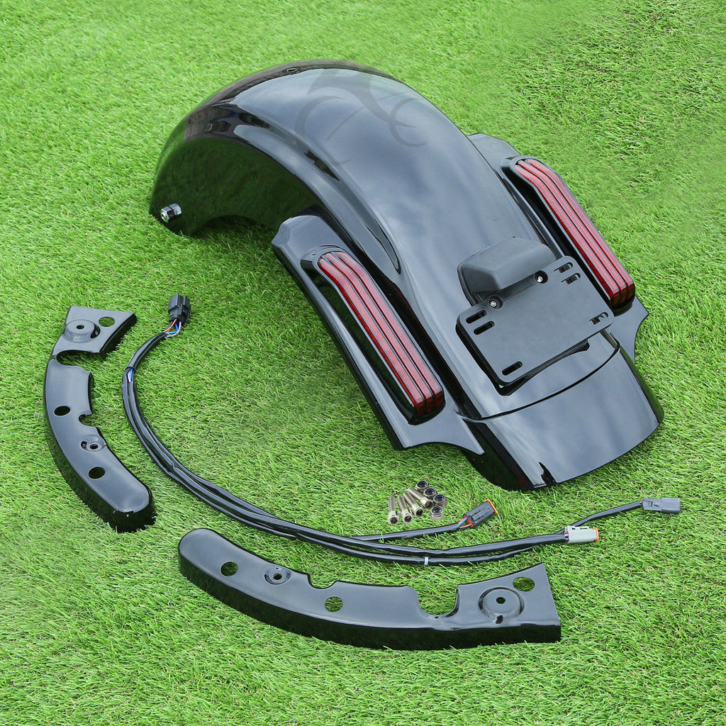 LED Light CVO Style Rear Fender System For Harley Touring Electra Stre ...